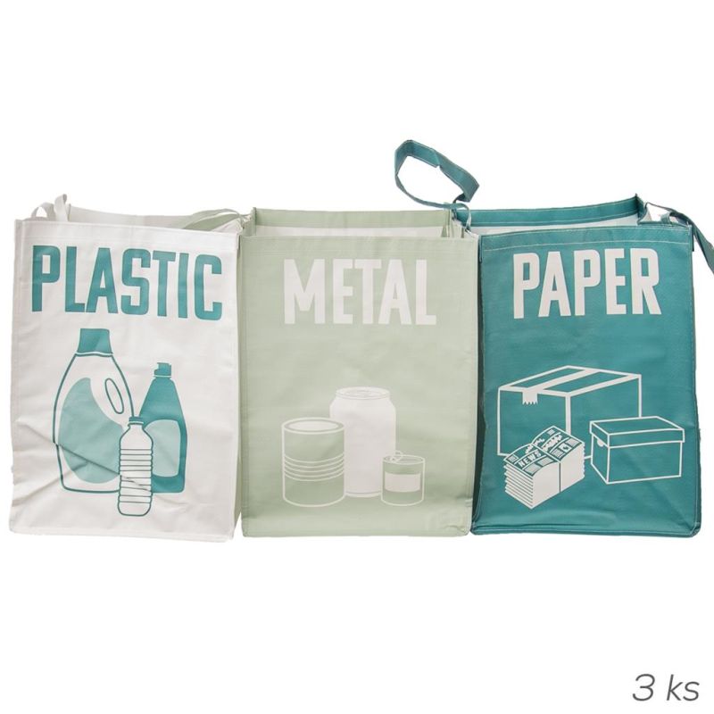 Taška papier / plast na triedený odpad 3 ks